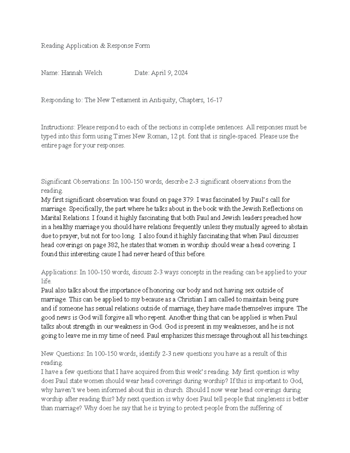 Reading Application & Response Form (1) - Reading Application ...