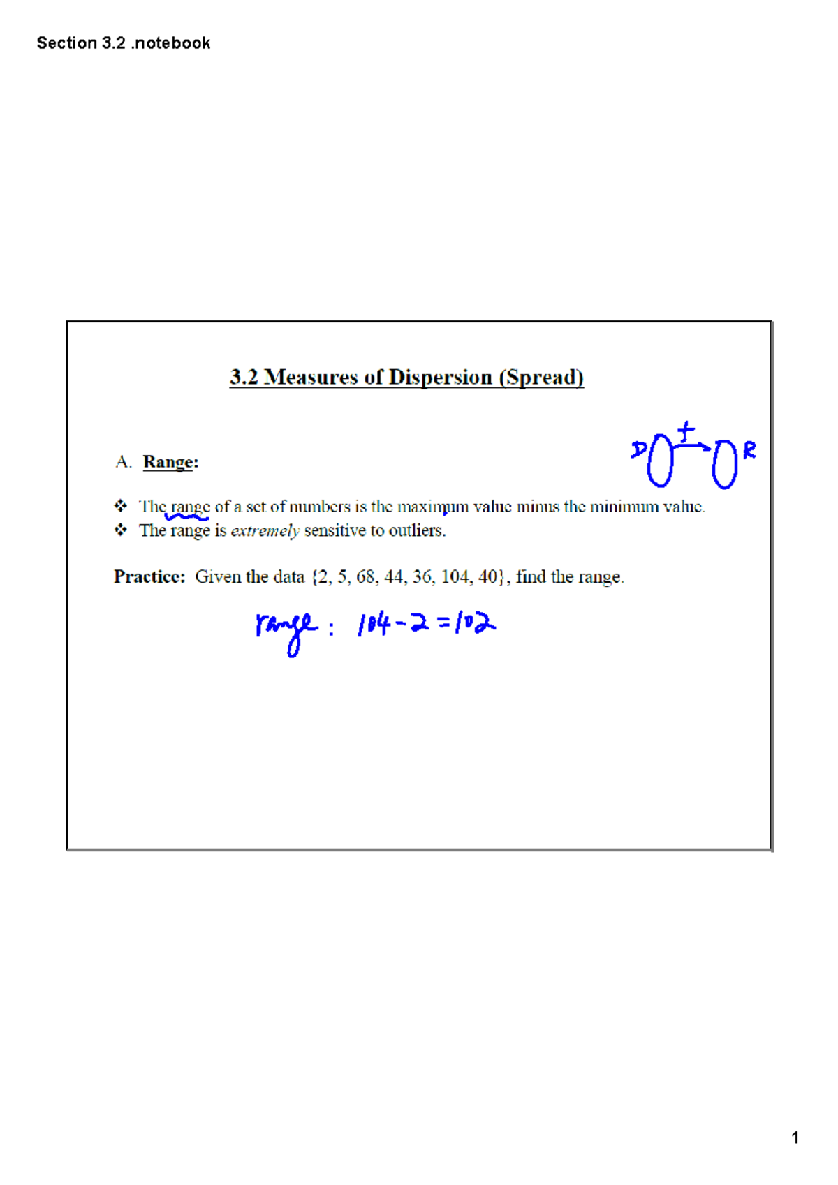 Notes-3 - section 2 of chapter 3 is about the measure of dispersion ...