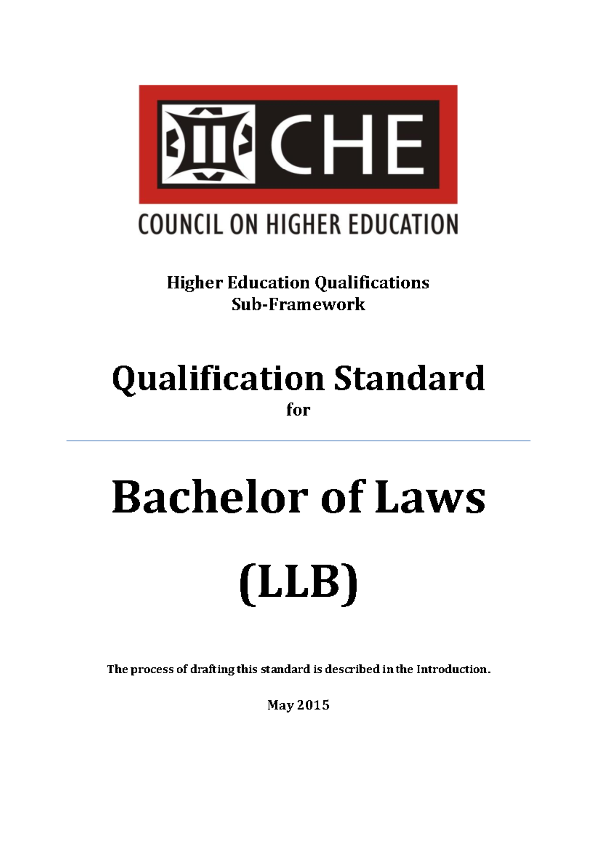 Standards for Bachelor of Laws LLB final version 2015 0921 - Higher ...