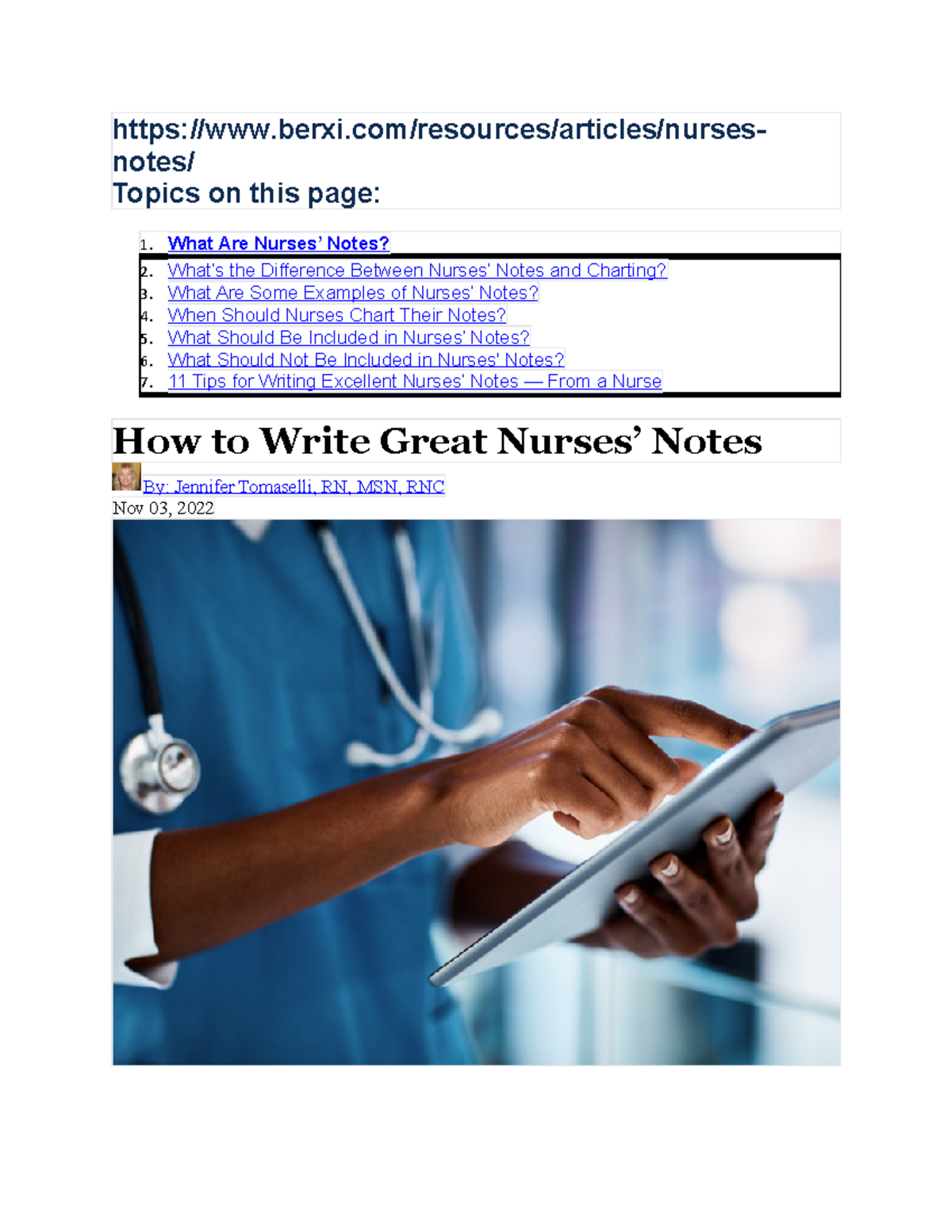 Doc 1 - nursing notes writing - berxi/resources/articles/nurses- notes ...
