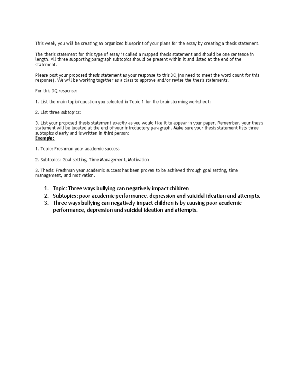 Topic 3 DQ 1 - answer to DQ - This week, you will be creating an ...