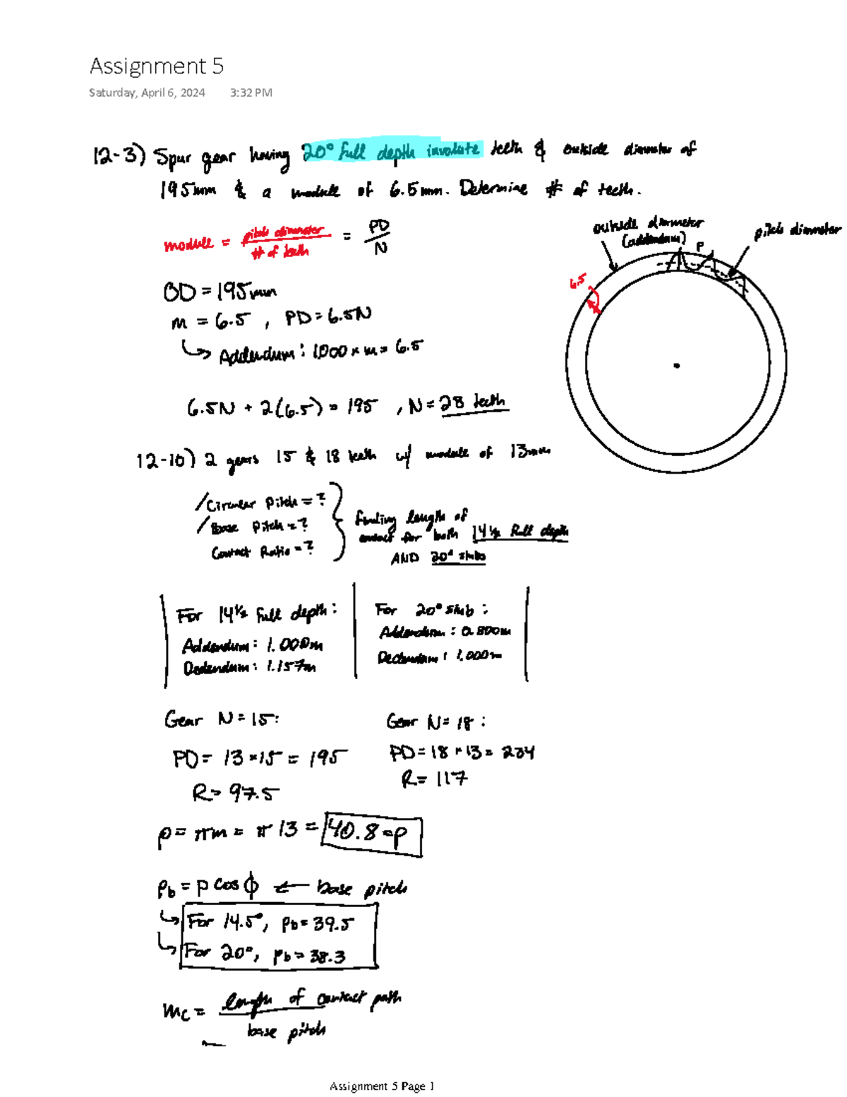 Assignment 5-merged - MECH 343 - Assignment 5 Saturday, April 6, 2024 3:32 PM - Studocu