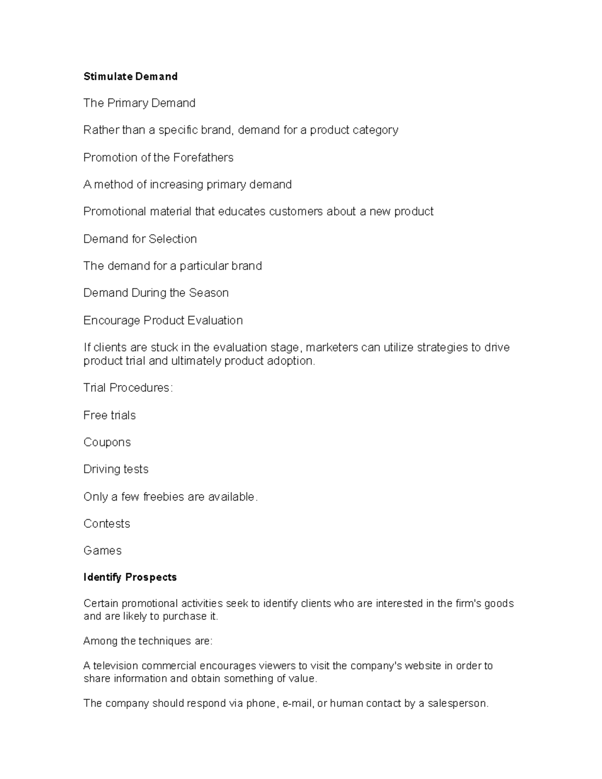 Intro marketing 48 - Stimulate Demand The Primary Demand Rather than a ...