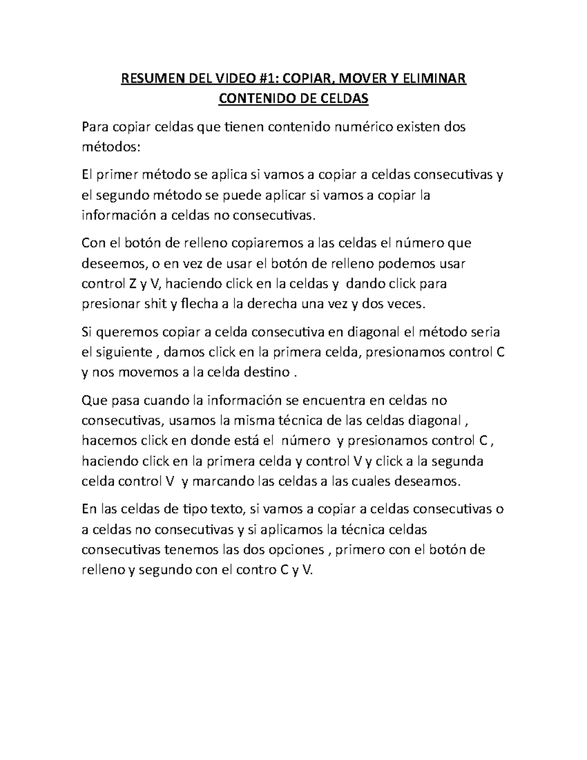 Sem2 resumen videos informatica_excel_ resumen del video - RESUMEN DEL ...