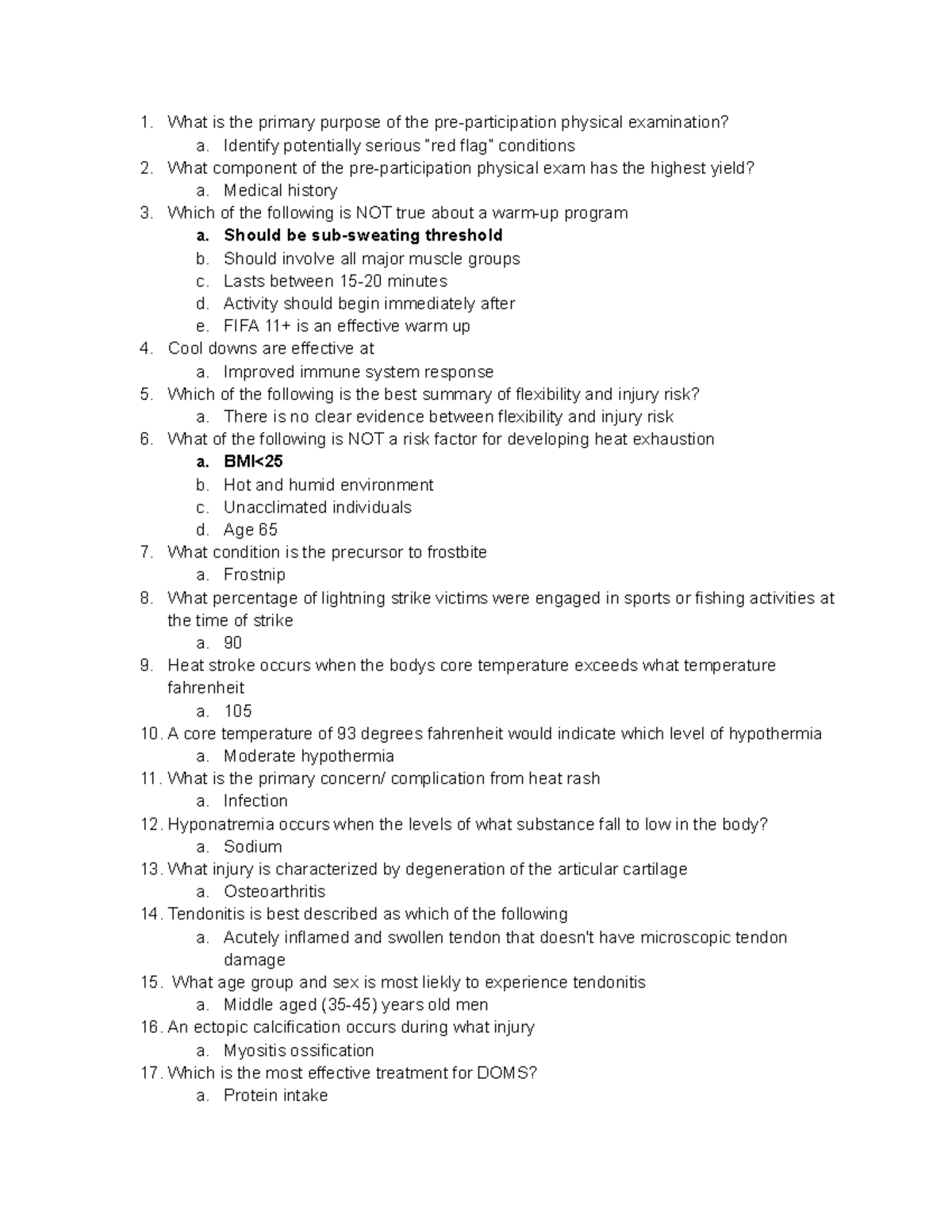 KAAP 305 Quiz Questions - What is the primary purpose of the pre ...