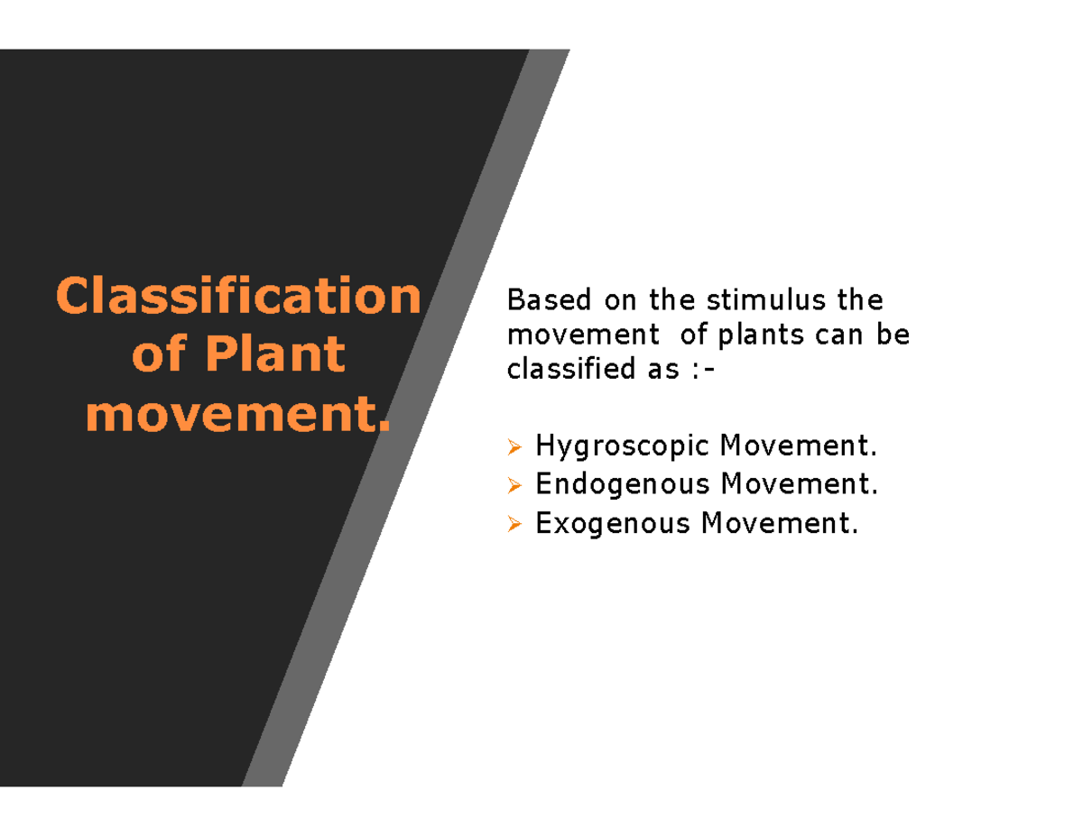 Plant Movements - Useful study material for botany students of Calicut ...