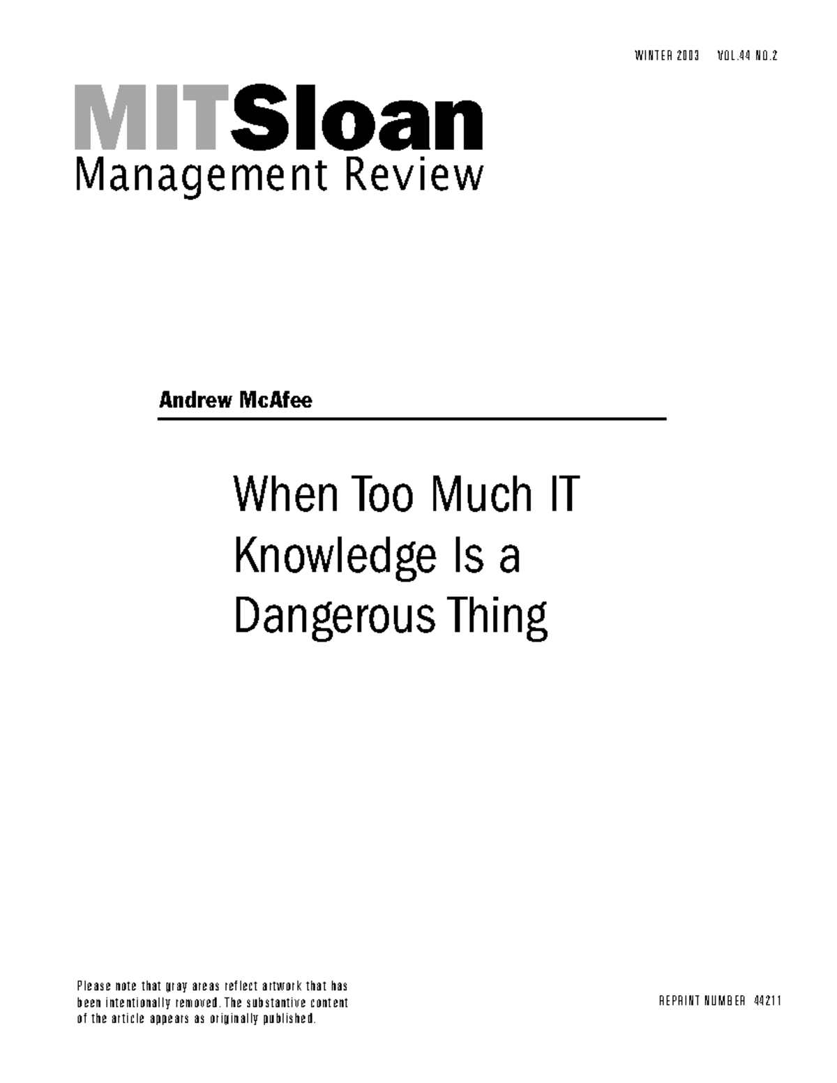 When too much IT knowledge is - When Too Much IT Knowledge Is a ...