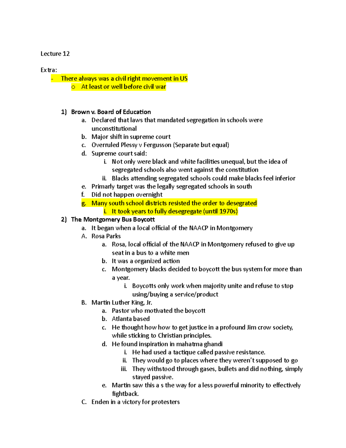 Exam 3 - Review - Prof Amsterdam - Fall 22' Midterm 3 - Lecture 12 Extra: - There always was a ...