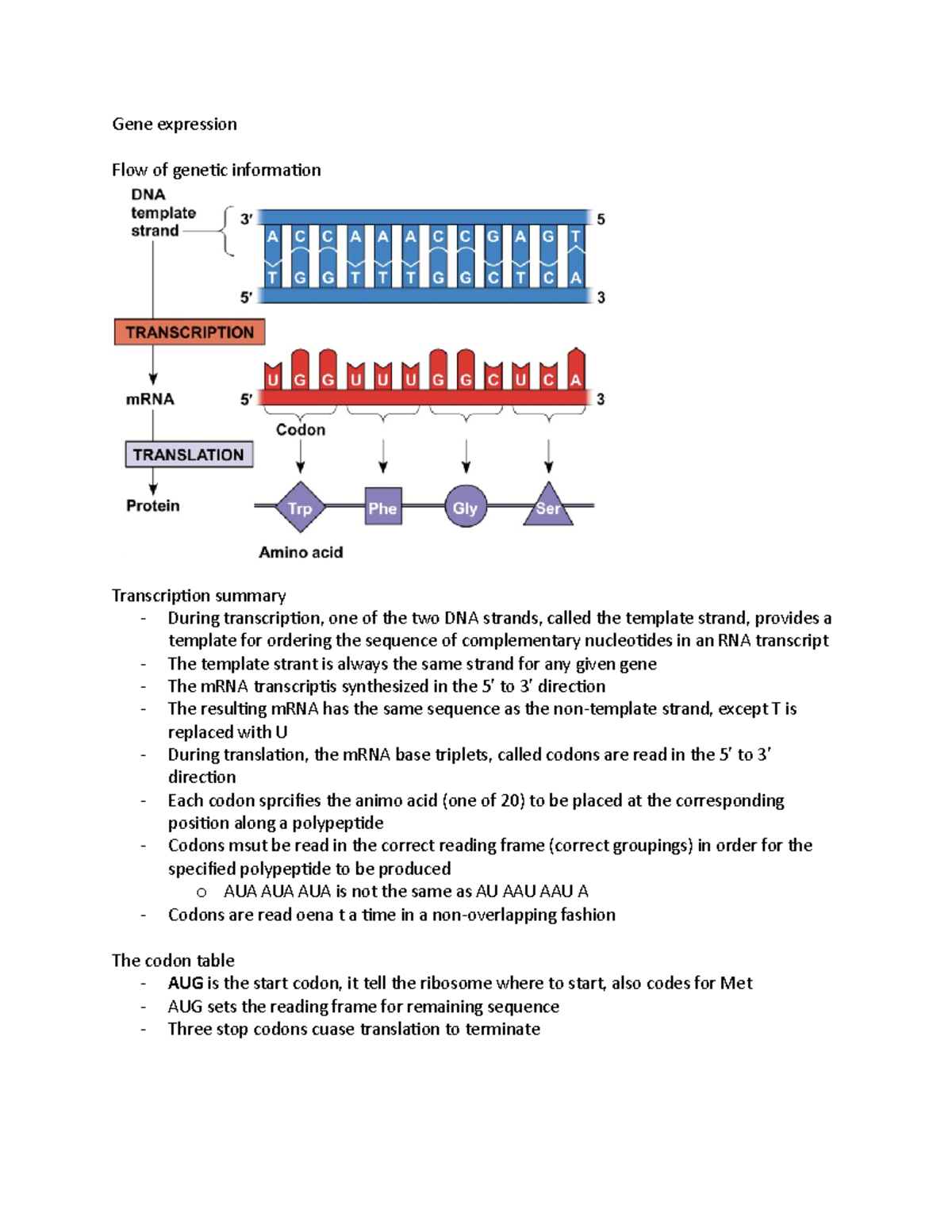 Gene expression 11:28 - Dr. Brain Couch - Gene expression Flow of ...
