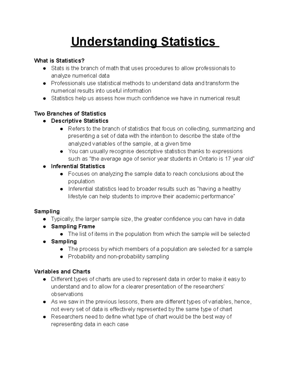 Wk 3 Understanding Statistics - Understanding Statistics What is ...