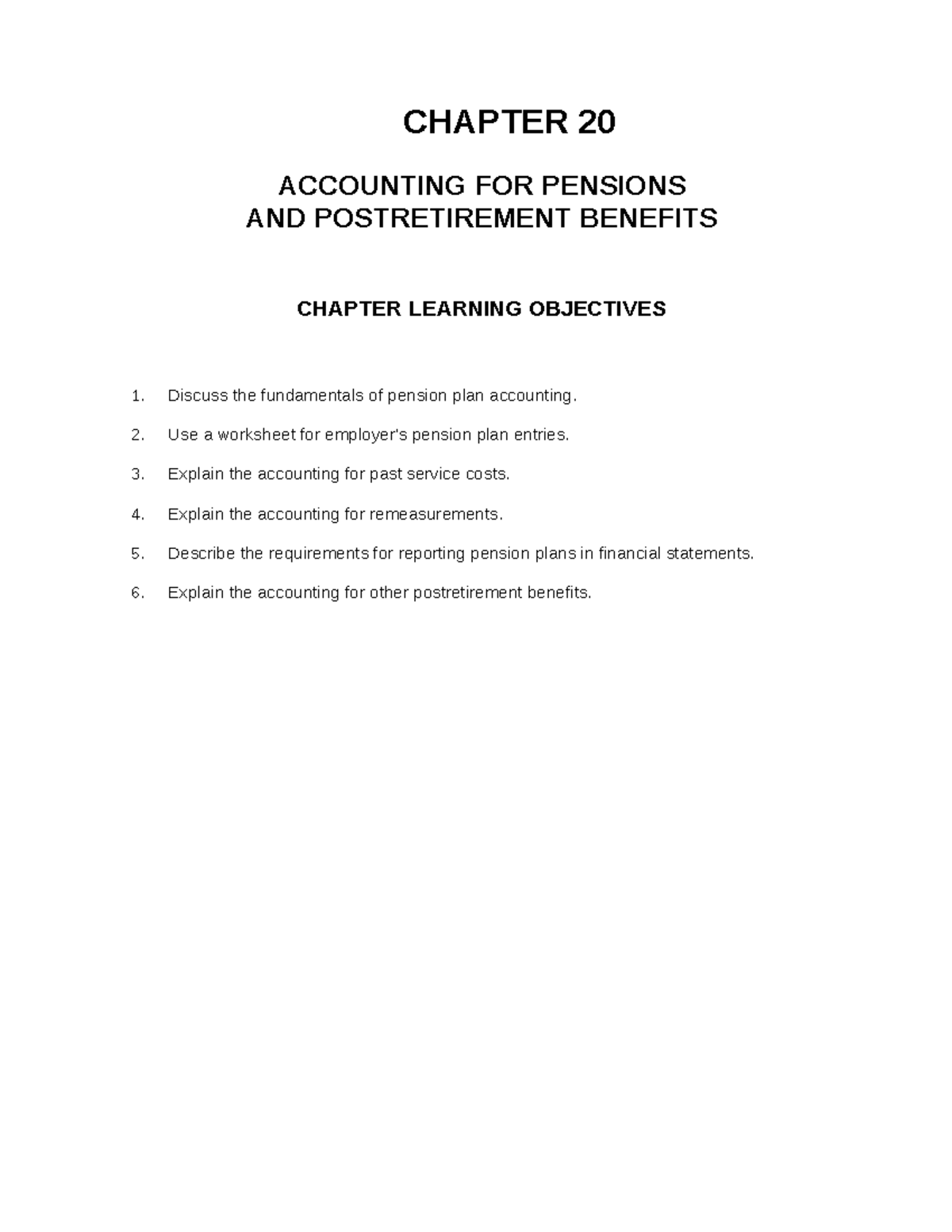Ch20 - Financial Reporting and Accounting Standards - CHAPTER 20 ...