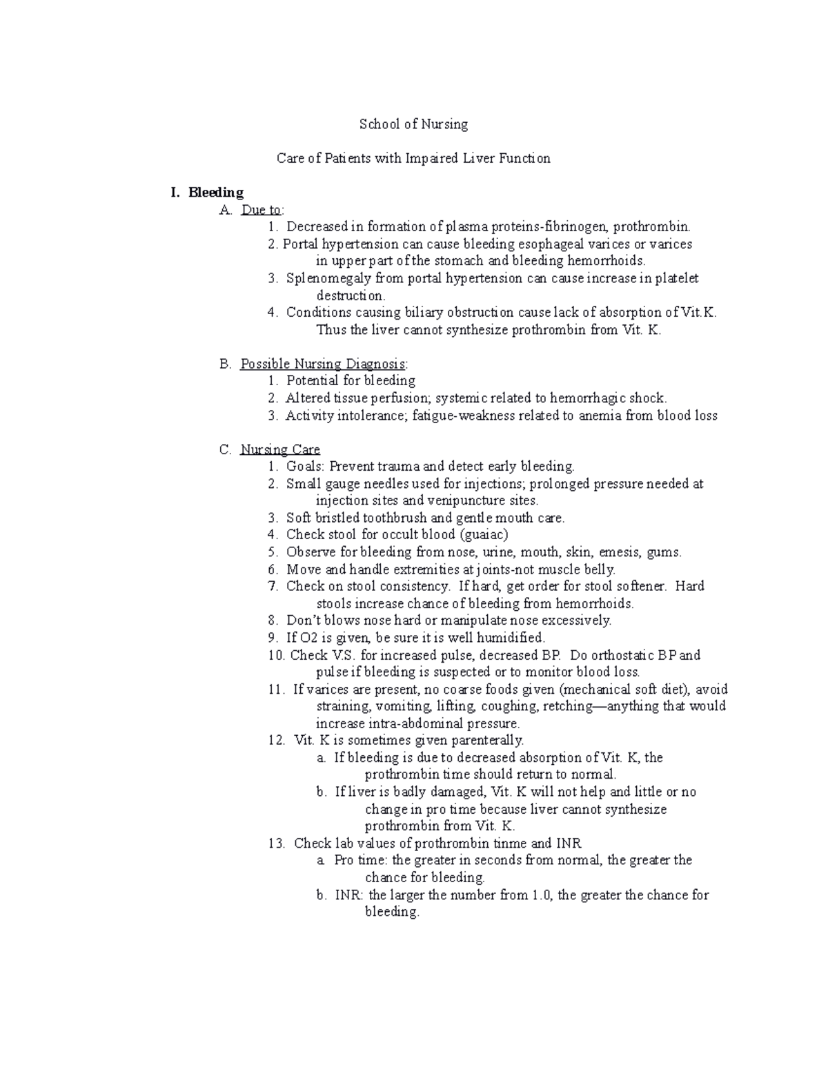 Nursing Care Plan For Liver Cirrhosis Fatigue Medical Gastrointestinal ...