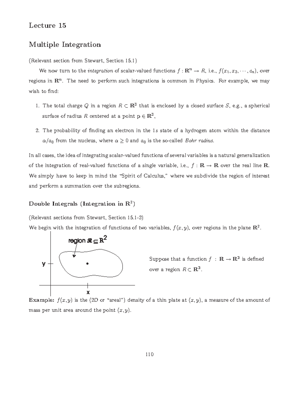Multiple integration - Lecture 15 Multiple Integration (Relevant ...