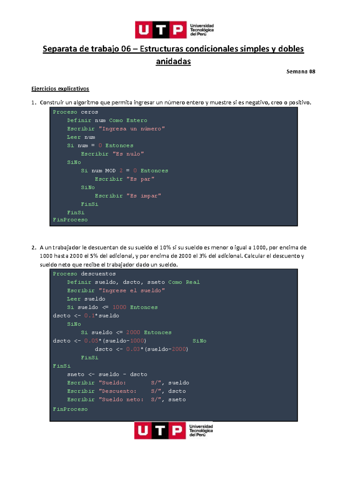Algoritmos semana 8 - Separata de trabajo 06 – Estructuras ...
