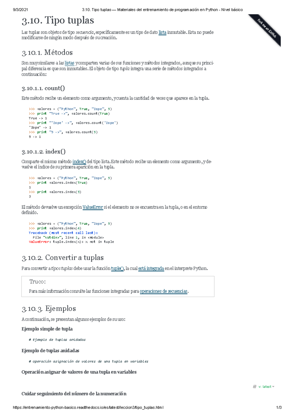3.10. Tipo tuplas — Materiales del entrenamiento de programación en Python - Nivel básico - 9/3 ...