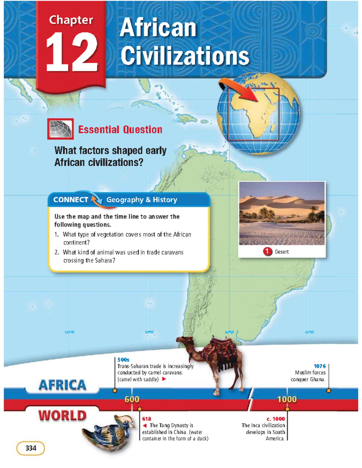 SS - Chapter 12 - African Civilizations - 100 W 80 W 60 W 40 W 334 ...