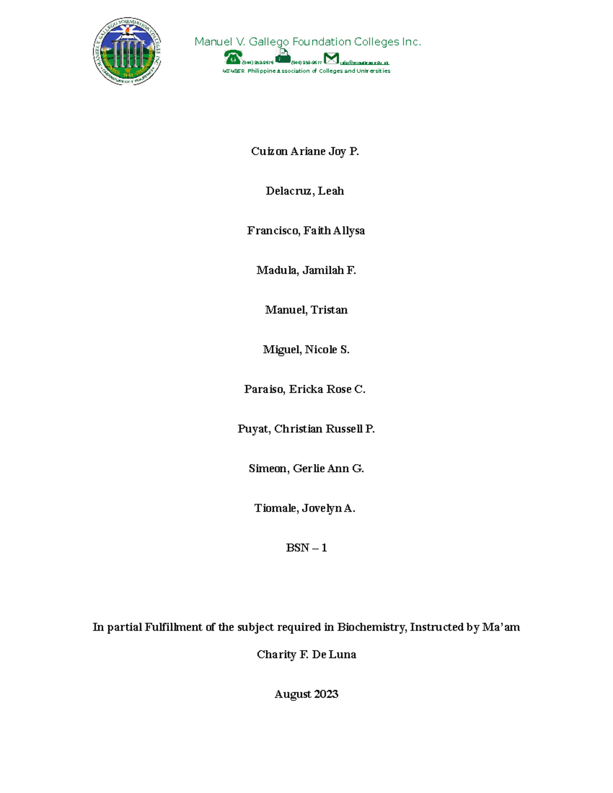 Laboratory-report - be happy - MEMBER: (044) 958-9676 Philippine ...