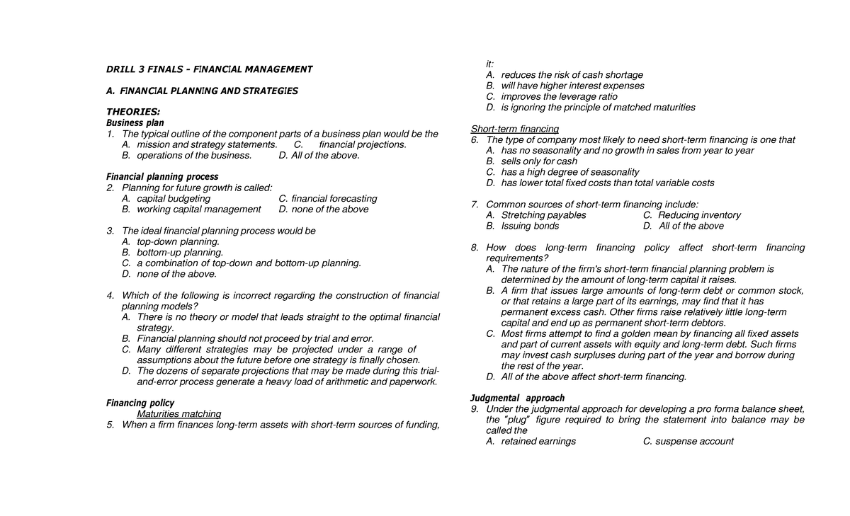 Finals-Drill-3-Financial-Management-A-Financial-Planning-Strategies ...