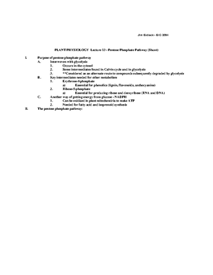 MDH - PLANT PHYSIOLOGY LECTURE NOTES - BIOLOGY 3024 PLANT PHYSIOLOGY ...