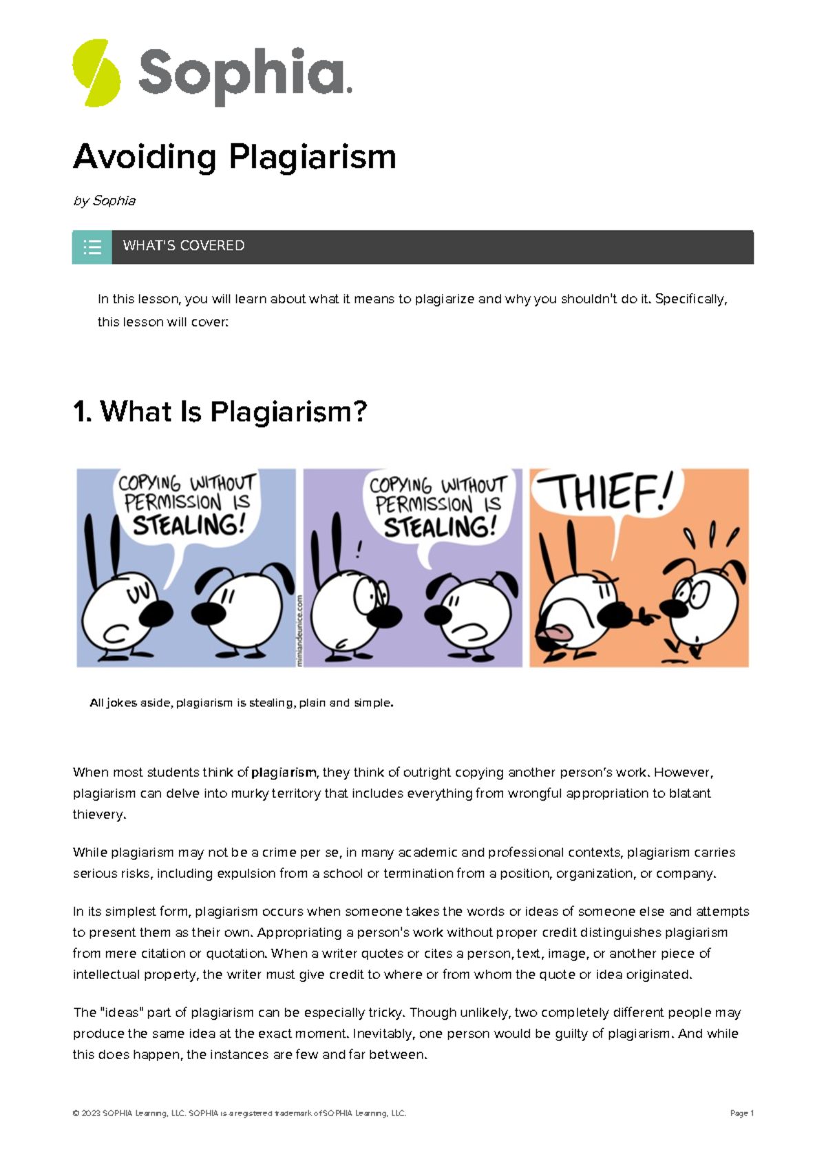 Avoiding-plagiarism-7 - Avoiding Plagiarism by Sophia In this lesson ...