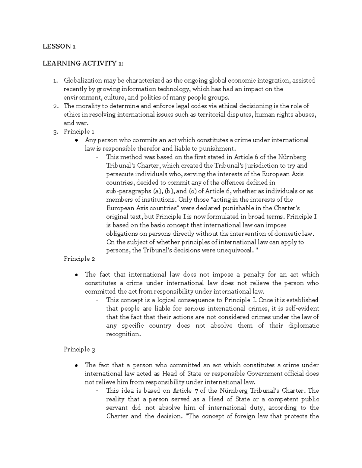 Module 5 - LESSON 1 LEARNING ACTIVITY 1: Globalization may be ...
