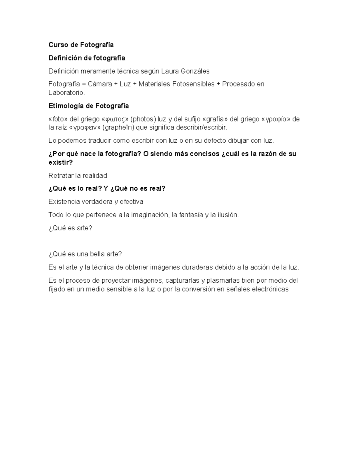 Curso de Fotografía - Apuntes - Curso de Fotografía Definición de ...