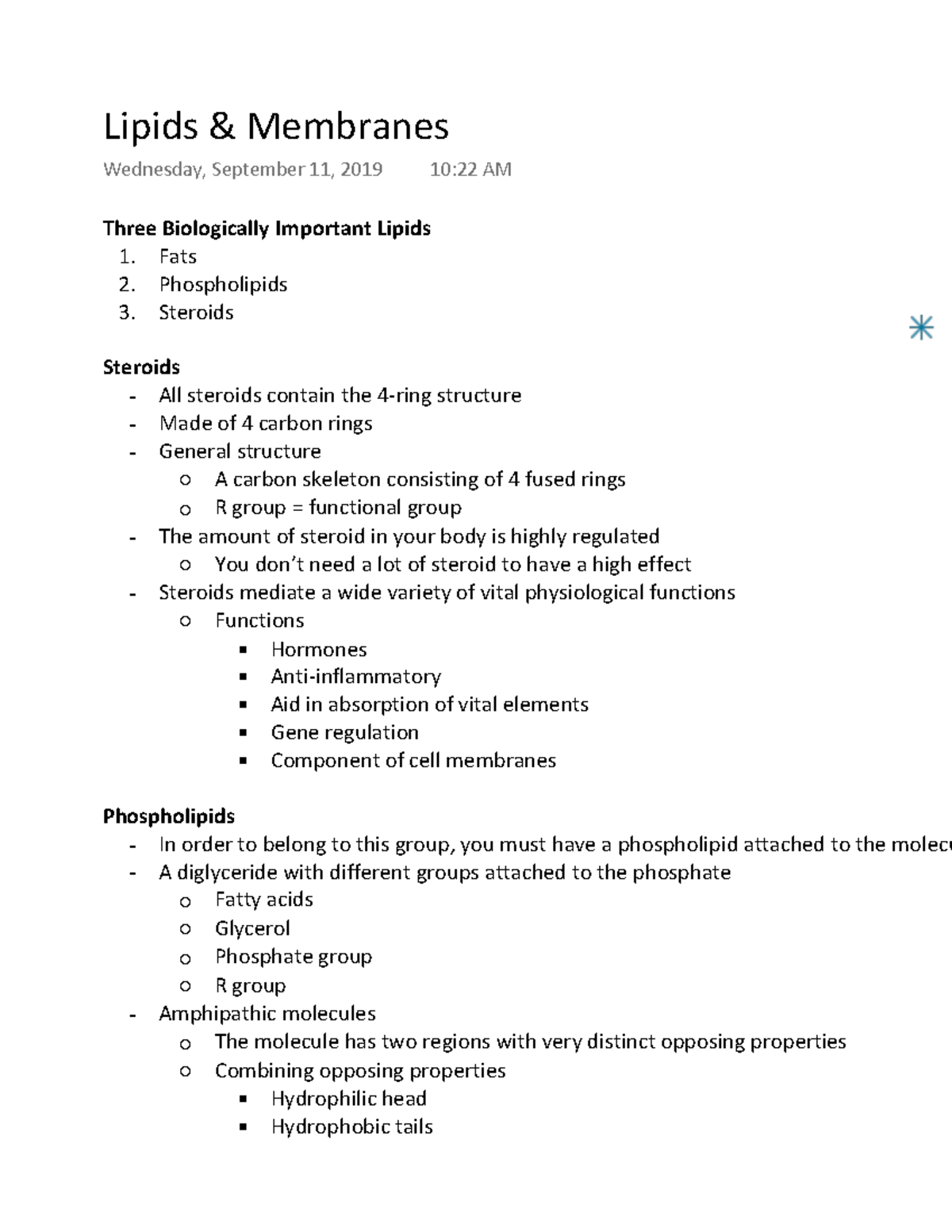 Lipids & Membranes - Warning: TT: undefined function: 32 Three Biologically Important Lipids 1 ...