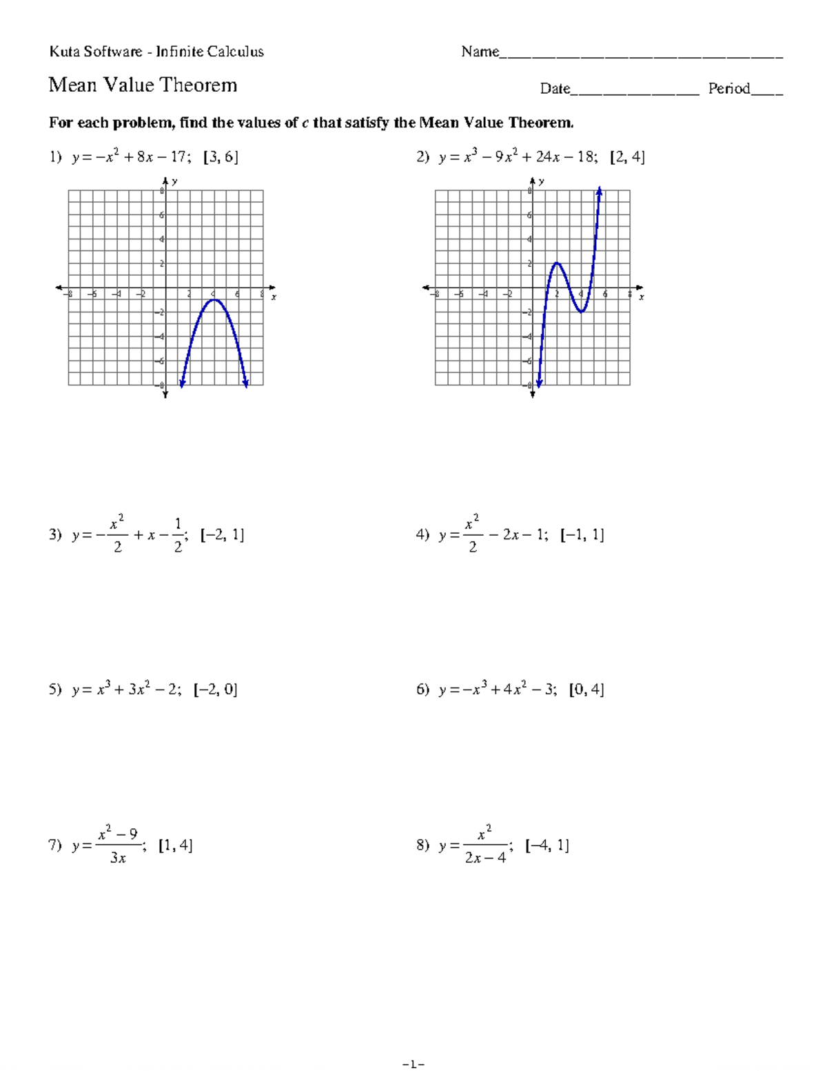 04 Mean Value Theorem Mvt ©m 1250 A 1 E 3 M Kktuitmad
