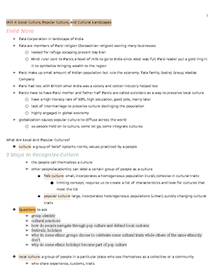 Aphug Unit 2.2 Outline - Human Geography Notes - Unit 2 - Population ...