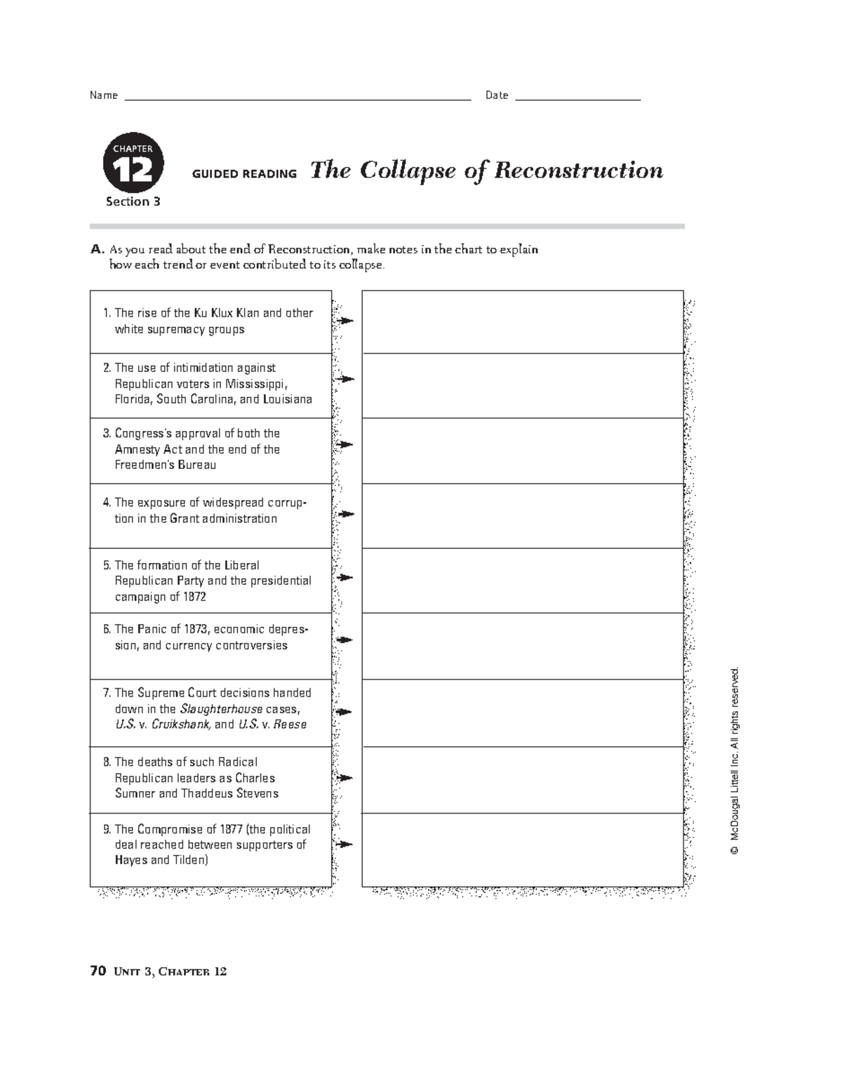 CH12 Reconendcases - Guilded age worksheet - The rise of the Ku Klux ...