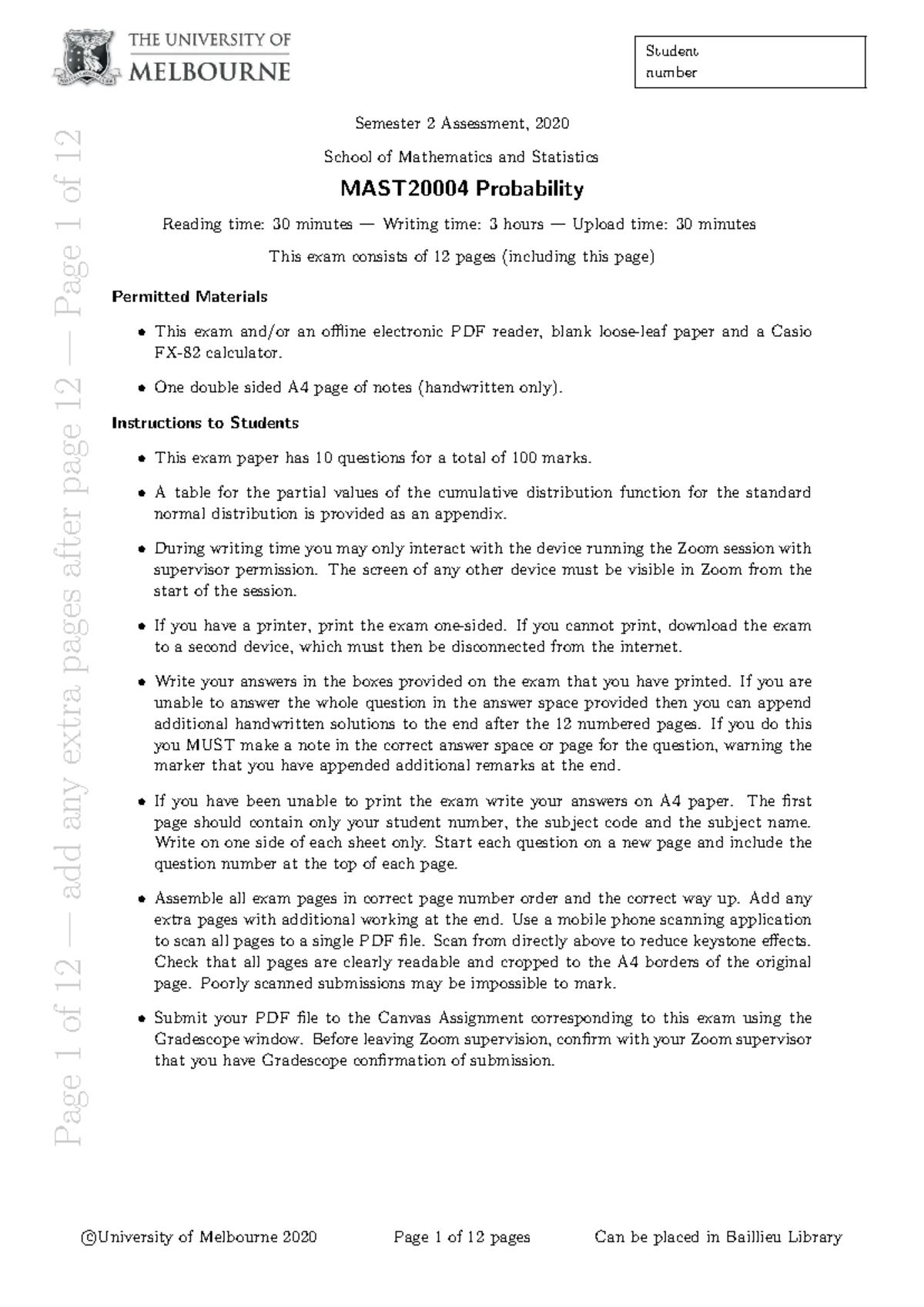 MAST2000 4 SM2 2020 Final Solutions - Page 1 of 12 — add any extra ...
