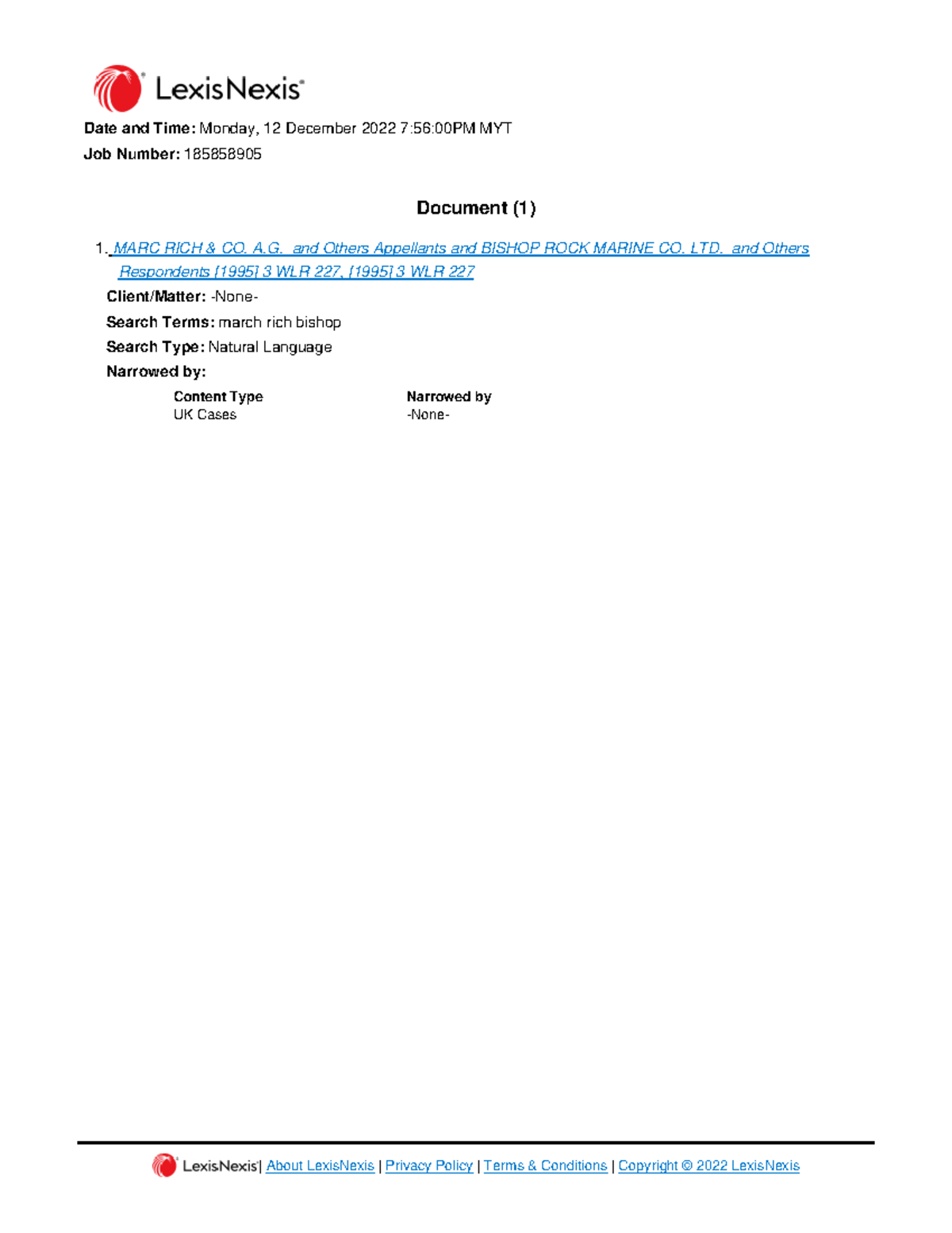 Marc Rich v Bishop - The landmark case to determine one of the test ...