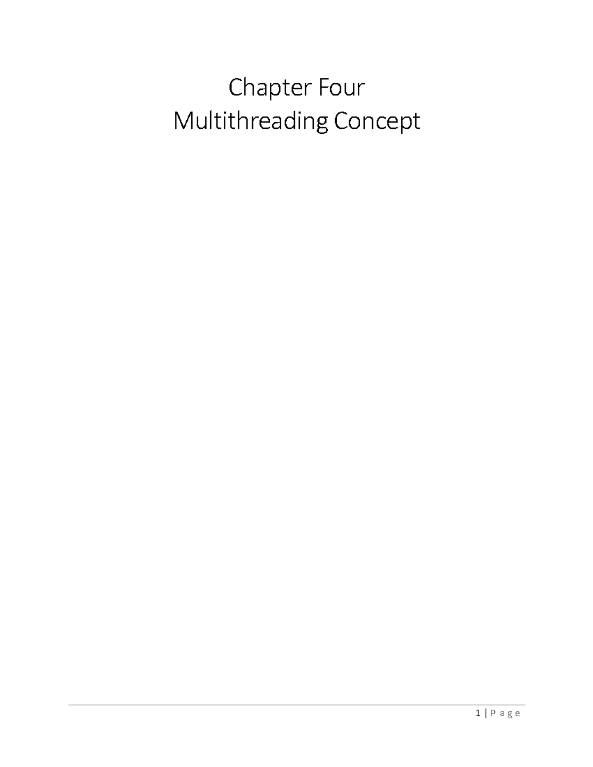 Chapter Four Advanced Programming - Chapter Four Multithreading Concept Introduction - Studocu