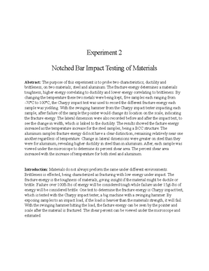 5-Cold Working Brass - Lecture notes EXPERIMENT 5 - Experiment 5 Cold ...