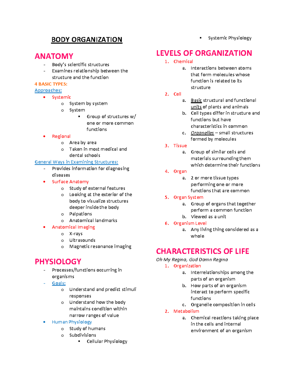 Body Organization - BODY ORGANIZATION ANATOMY Body’s scientific ...