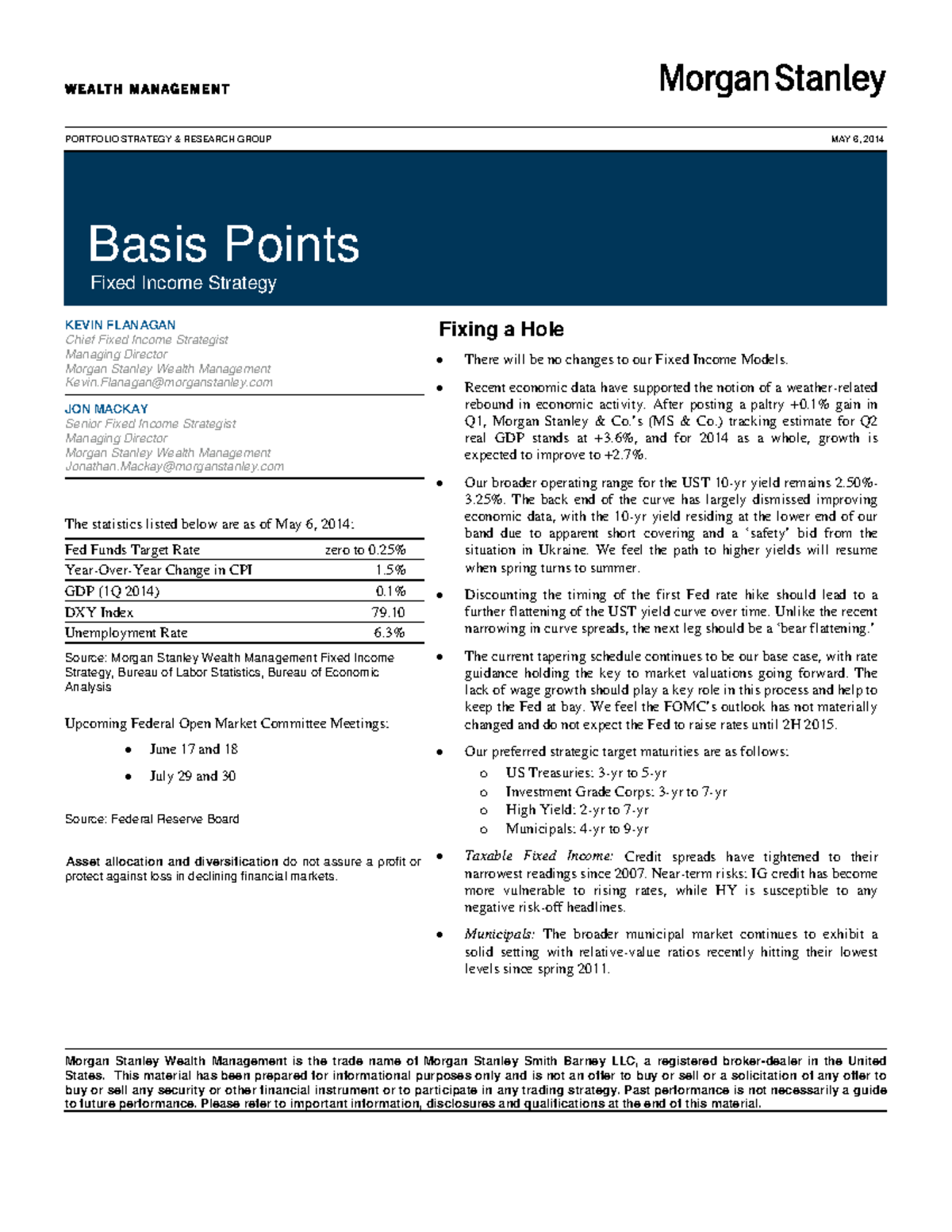 Basis Points Fixed Income Strategy - PORTFOLIO STRATEGY & RESEARCH ...