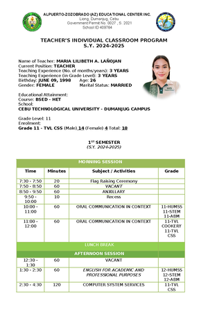 Achievement and Progress chart - ACHIEVEMENT CHART COOKERY NC II ...