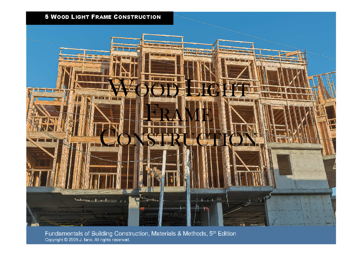 Fundamental of Bldg. Construction: Wood Light Frame - Fundamentals of ...