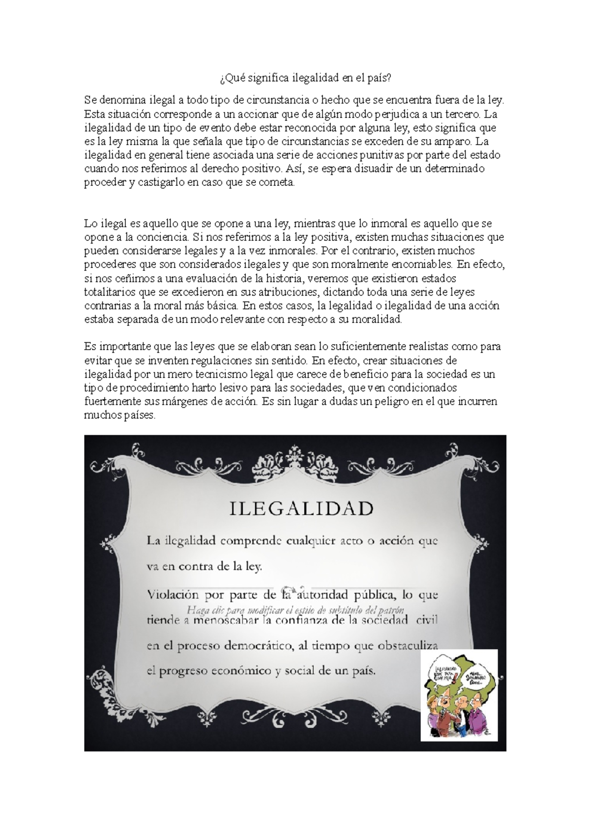 Ilegalidad en el país (Honduras) - ¿Qué significa ilegalidad en el país ...