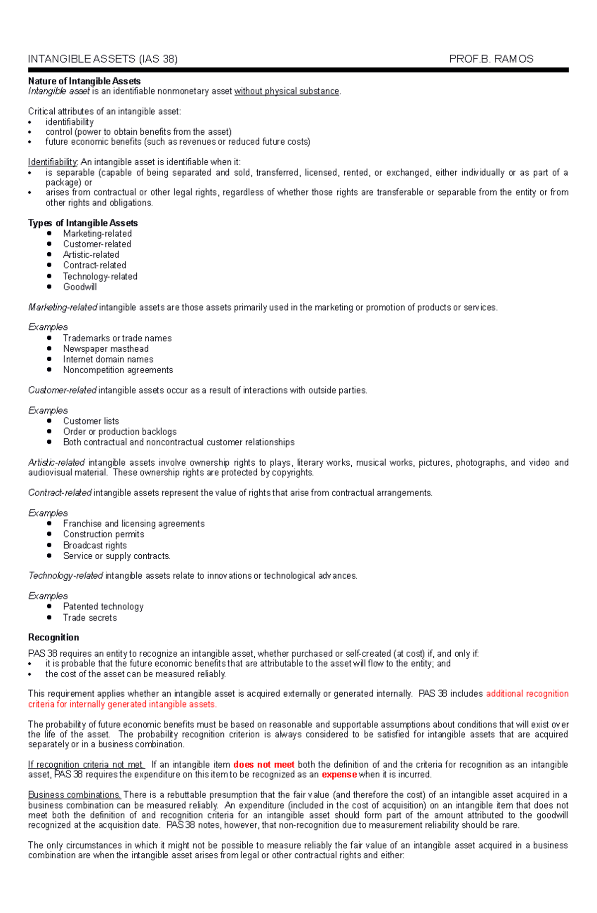 FA1Intangible assets - qeqeqe qeqe - INTANGIBLE ASSETS (IAS 38) PROF ...