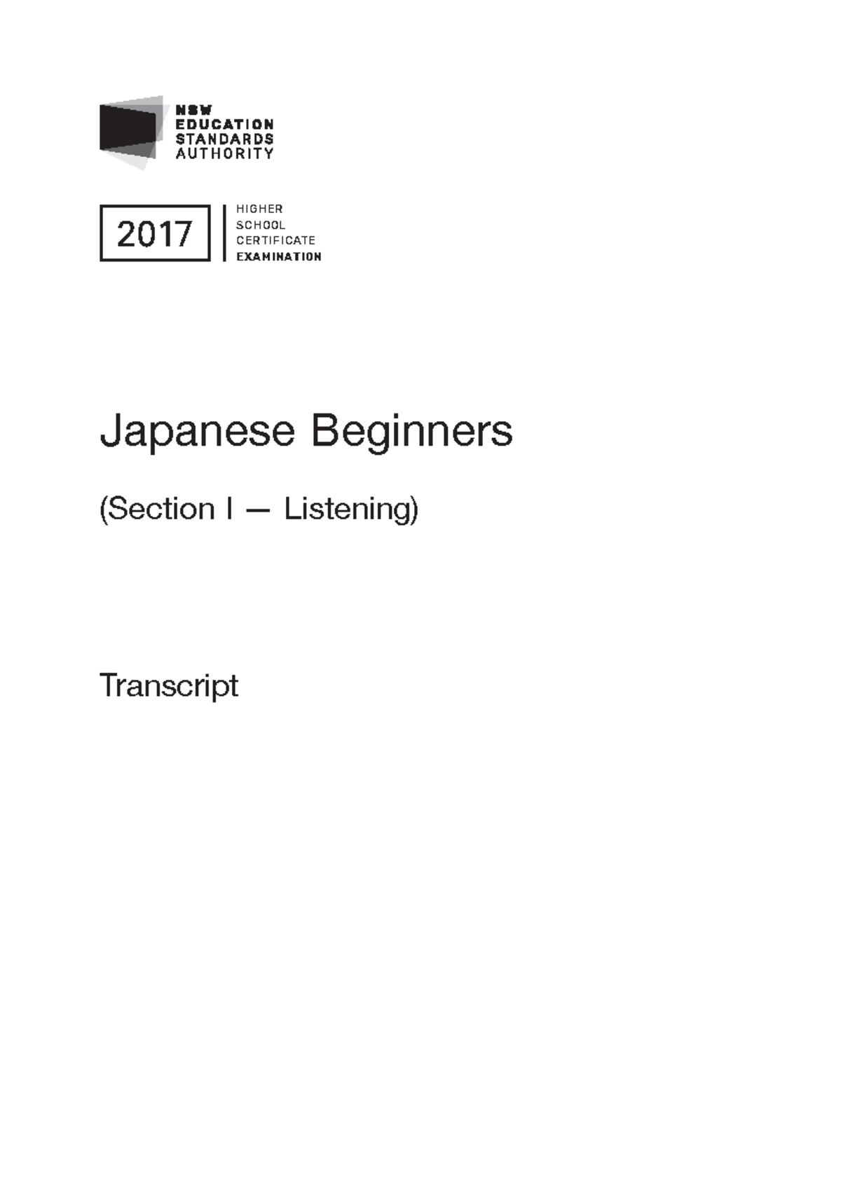 Script - japanese hsc material - ARTS1630 - UNSW Sydney - Studocu