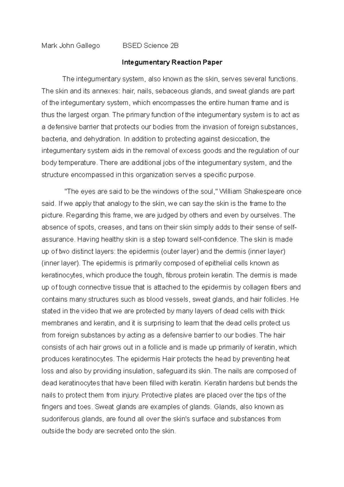 Gallego- Reaction Paper - Mark John Gallego BSED Science 2B ...