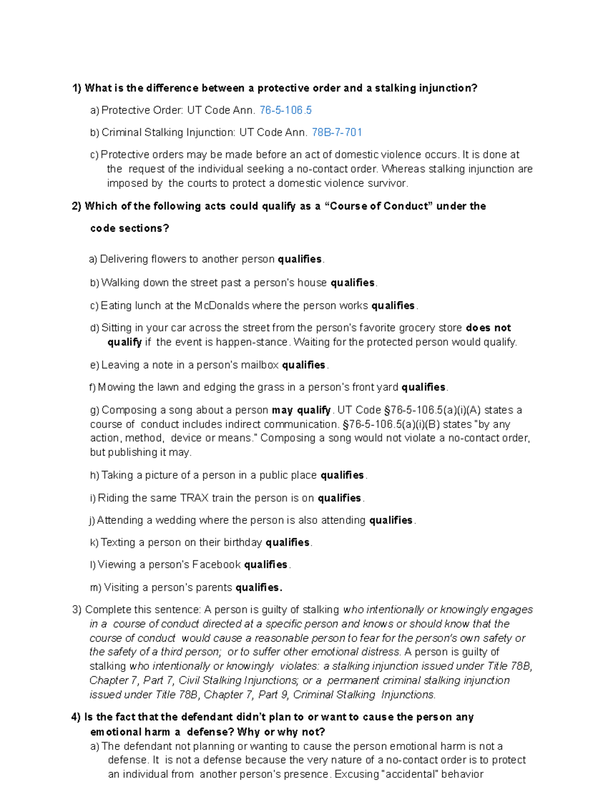 Ch 12 State Code Assignment Domestic Violence And Stalking 1 What