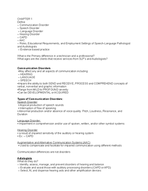 Chapter 5 - Lecture notes - Speech Sound Disorder Understanding speech ...