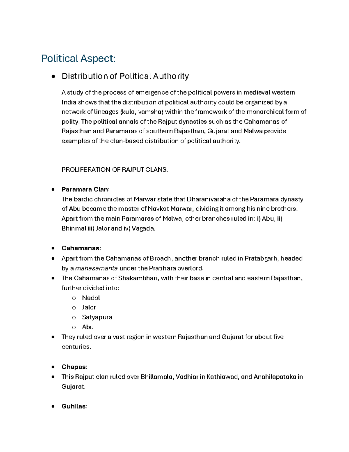 The Political Aspect of the Rajputs in the Evolution of the Rajputs ...