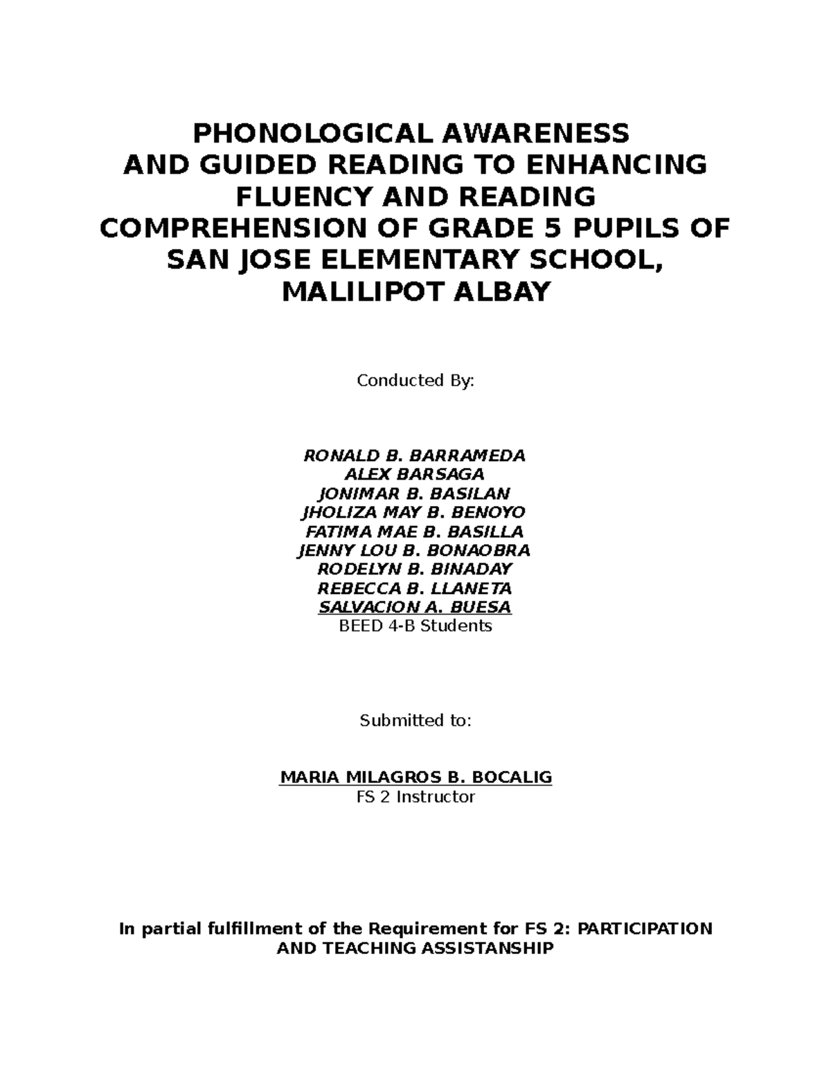 Action-Research - Notes only - PHONOLOGICAL AWARENESS AND GUIDED ...