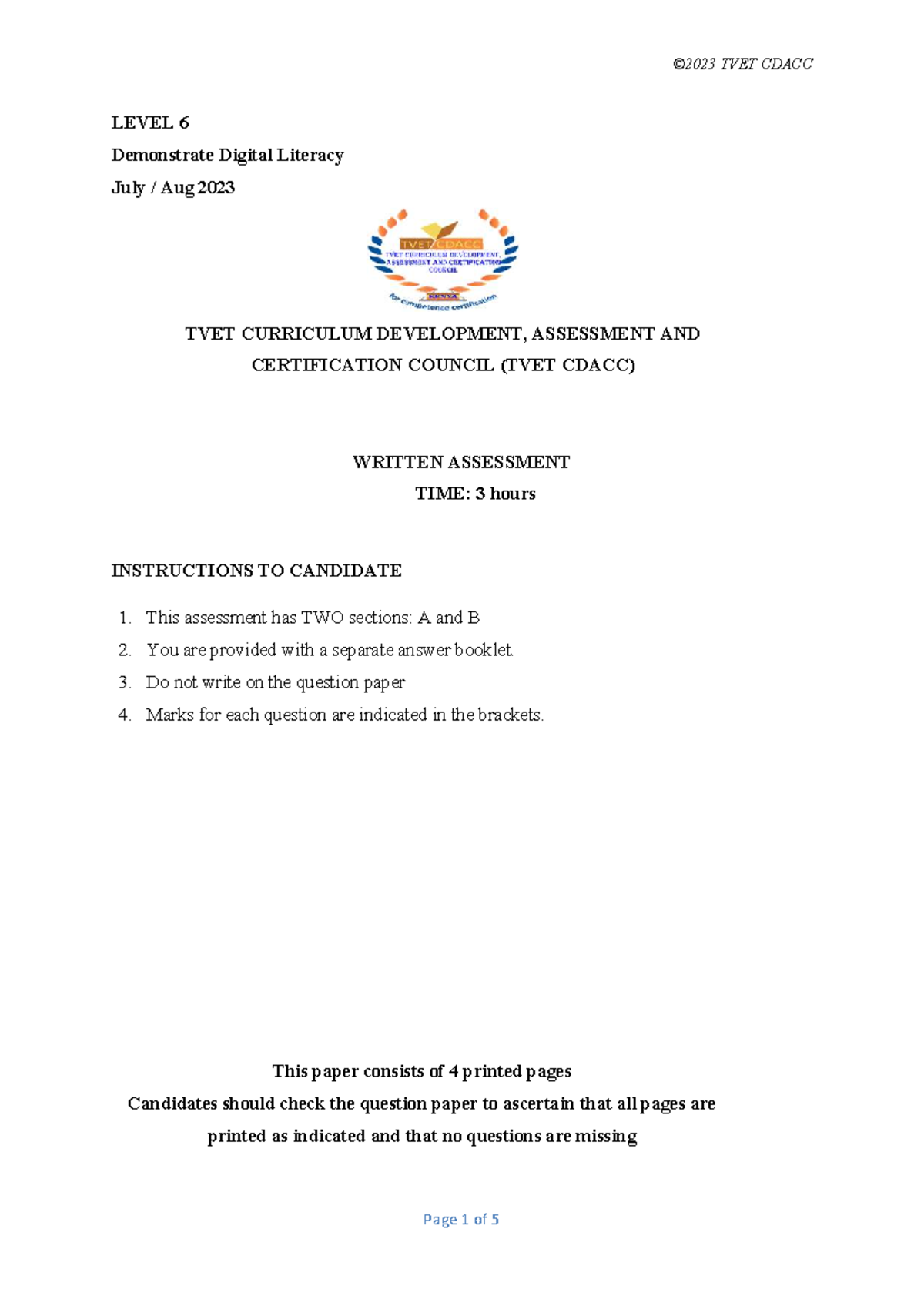 Demonstrate Digital Literacy Level 6 - LEVEL 6 Demonstrate Digital ...