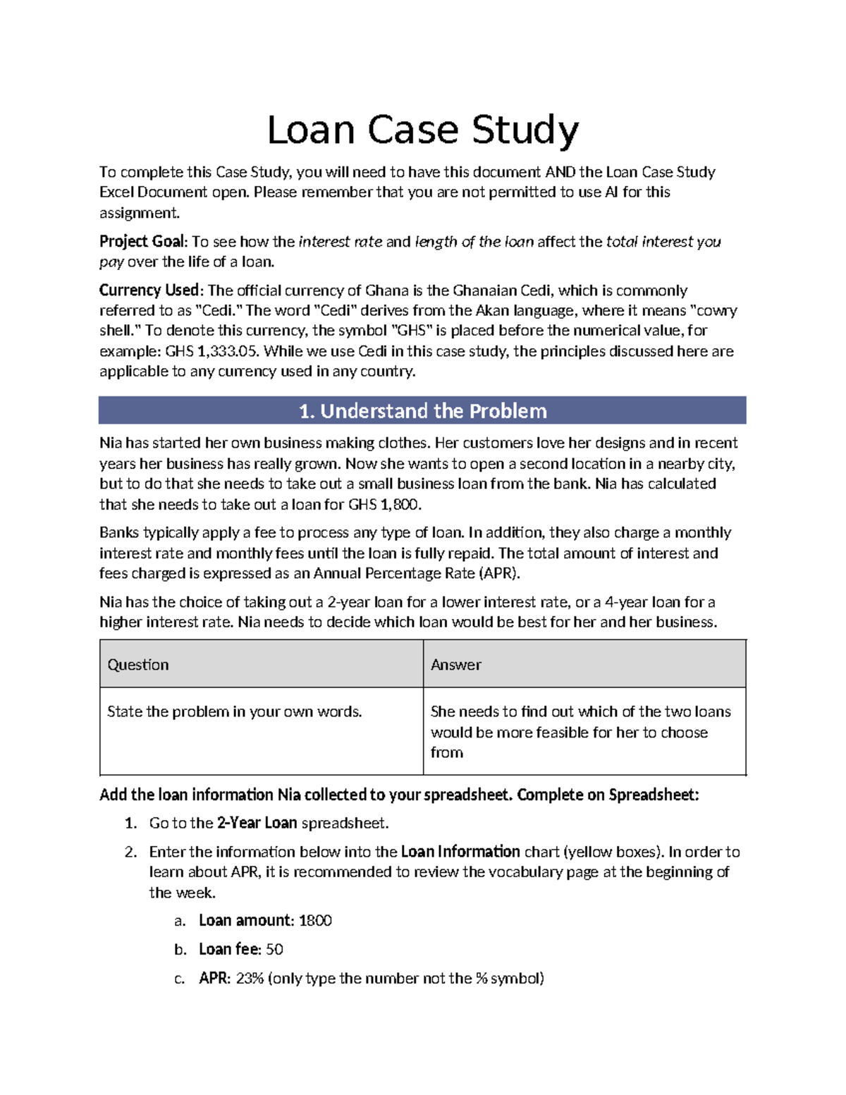 Math108x doc loan CSdoc CASE Study - Loan Case Study To complete this Case Study, you will need ...