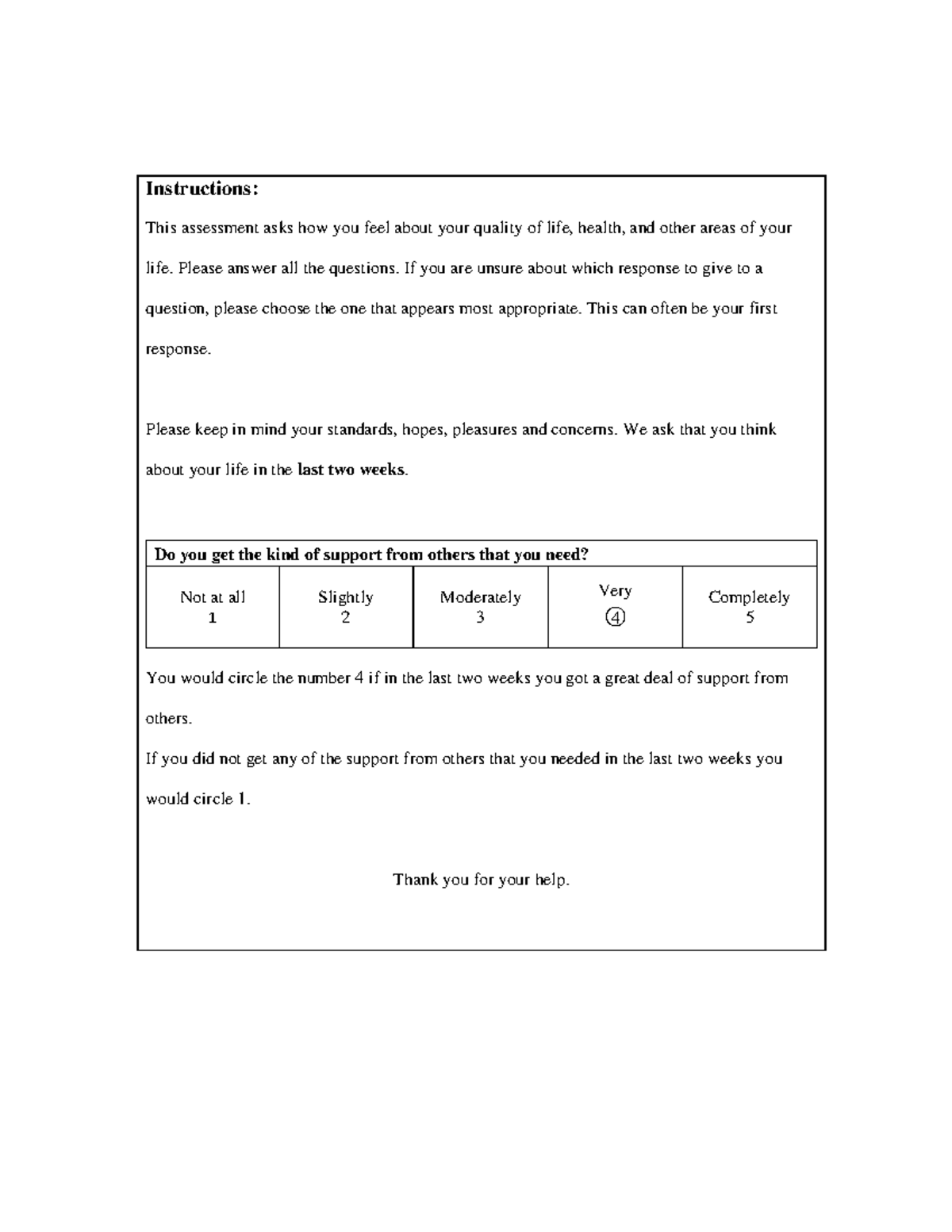 English Australian Whoqol-BREF-2-6 - Instructions: This assessment asks ...