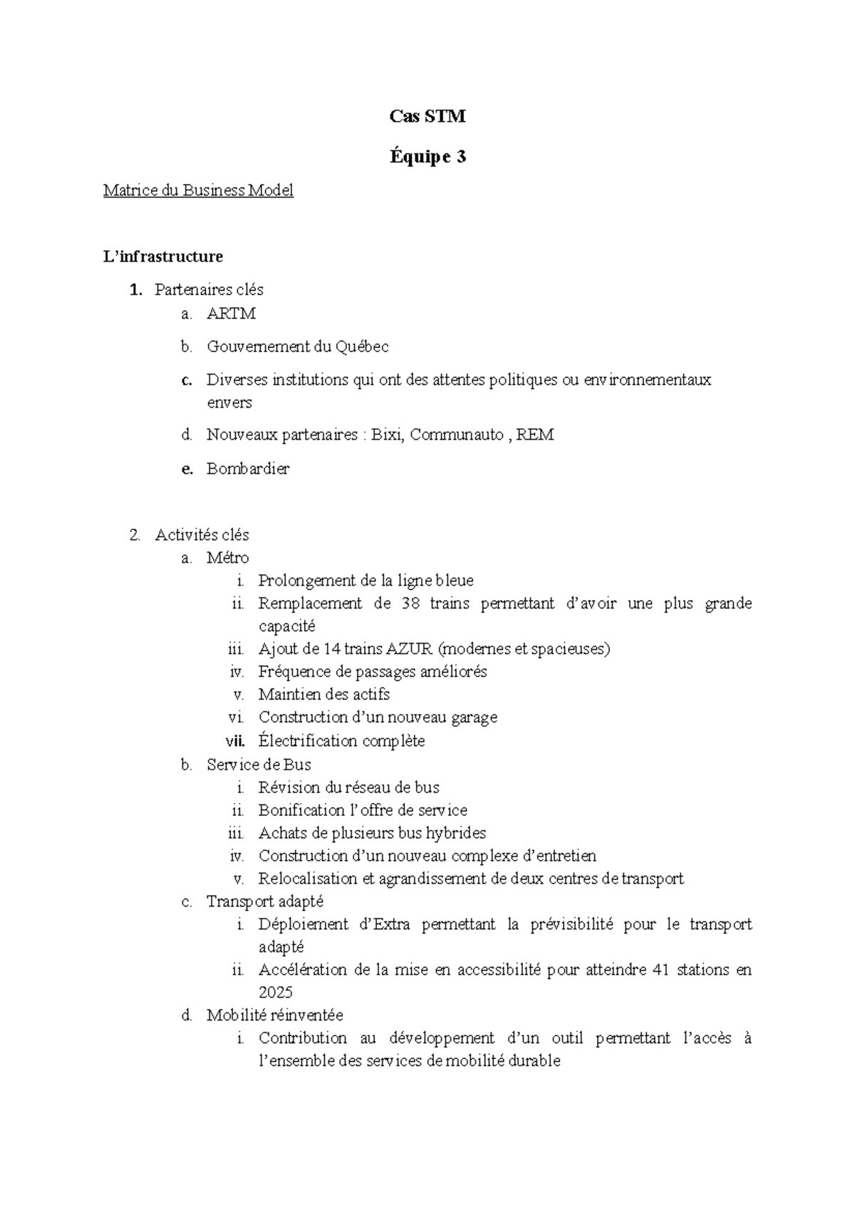 STM - exercises à pratiquer pour l'examen midterm - Cas STM Équipe 3 ...